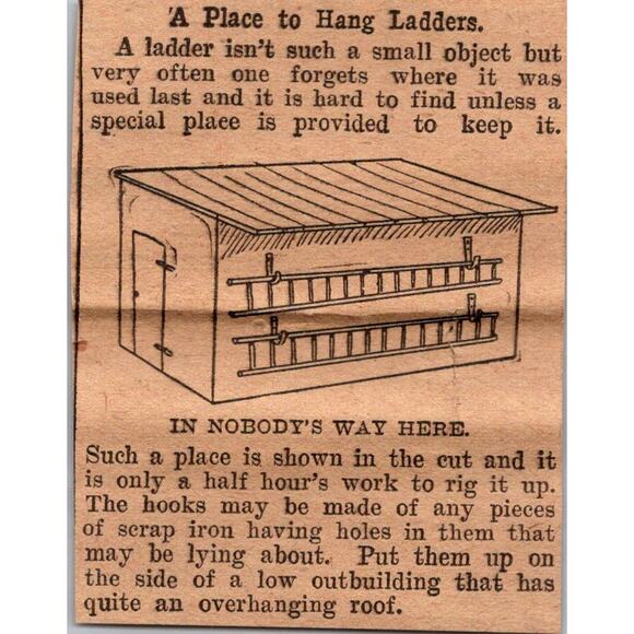 None and/or Unknown | Other | A Place To Hang Ladders Such A Place Is ...